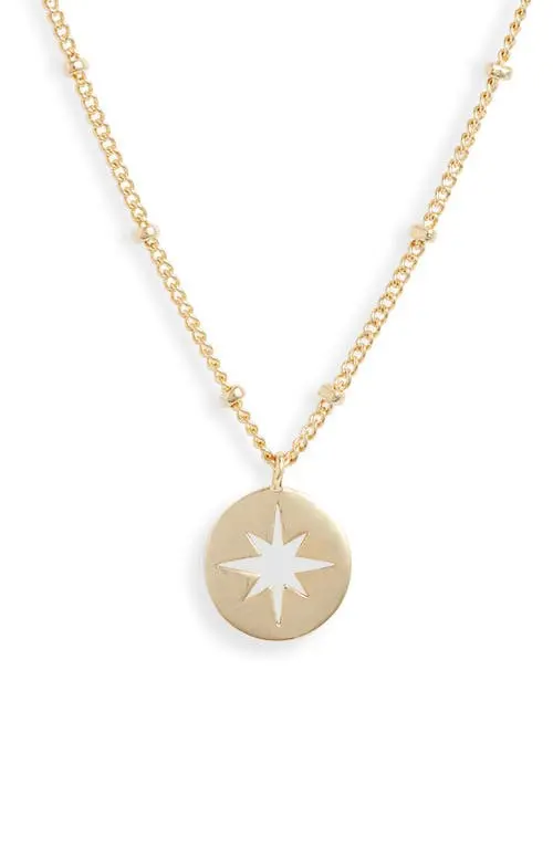 Estée Lauder Starburst Disc Pendant Necklace - Gold