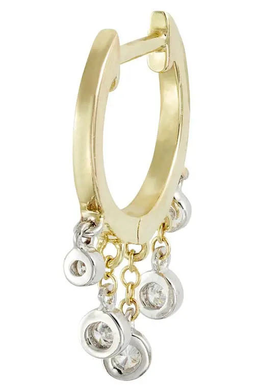 Meira T Diamond Fringe Hoop Earrings