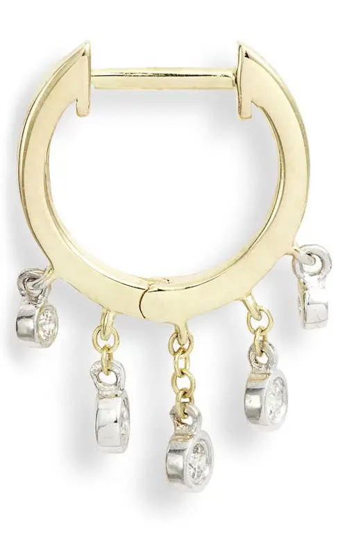 Meira T Diamond Fringe Hoop Earrings