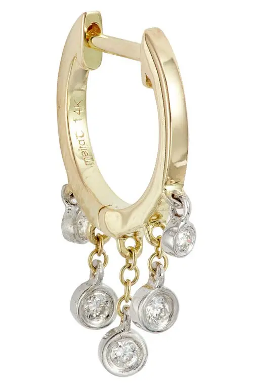 Meira T Diamond Fringe Hoop Earrings