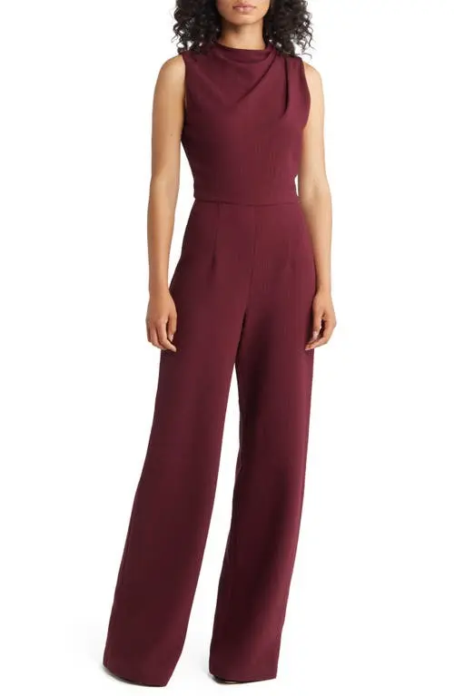 Black Halo Corrine Draped Bodice Wide Leg Jumpsuit - Heroine