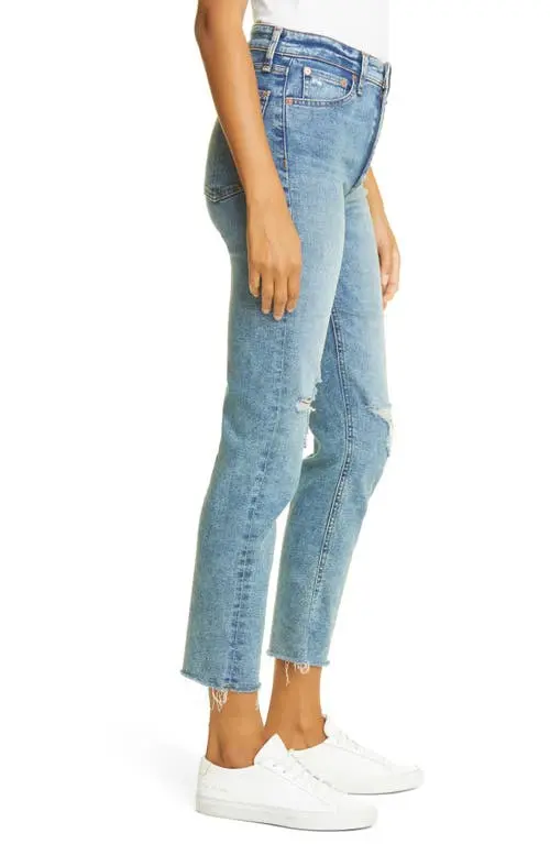 Rag & Bone Nina Ripped High Waist Ankle Cigarette Jeans