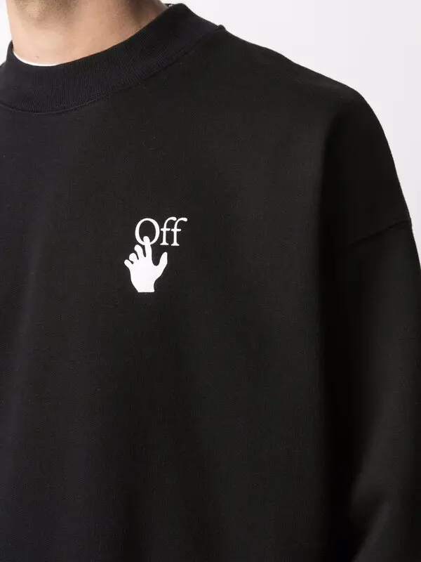 Off-White Arrows Motif Cotton Sweatshirt