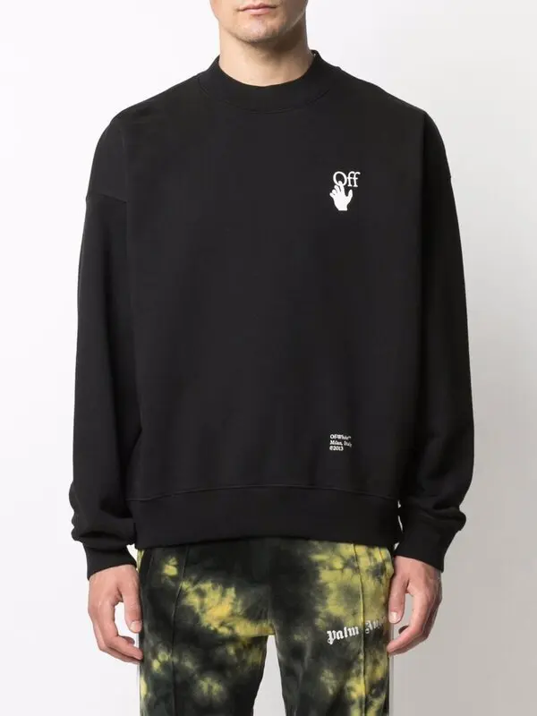 Off-White Arrows Motif Cotton Sweatshirt