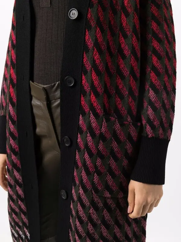 FERRAGAMO Intarsia-knit Cardigan Coat