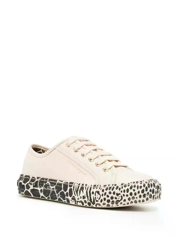 FERRAGAMO Gancini Printed-sole Sneakers