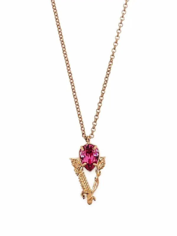 Versace Barocco V Pendant Necklace