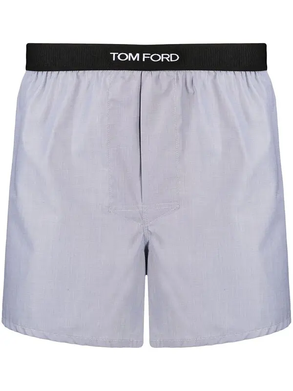 TOM FORD Logo-waistband Boxers - Grey