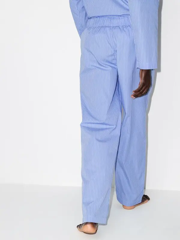 TEKLA Striped Drawstring Pajama Bottoms
