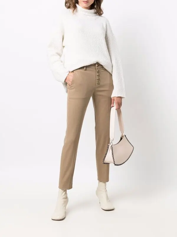 DONDUP Cropped Skinny Trousers - Neutrals