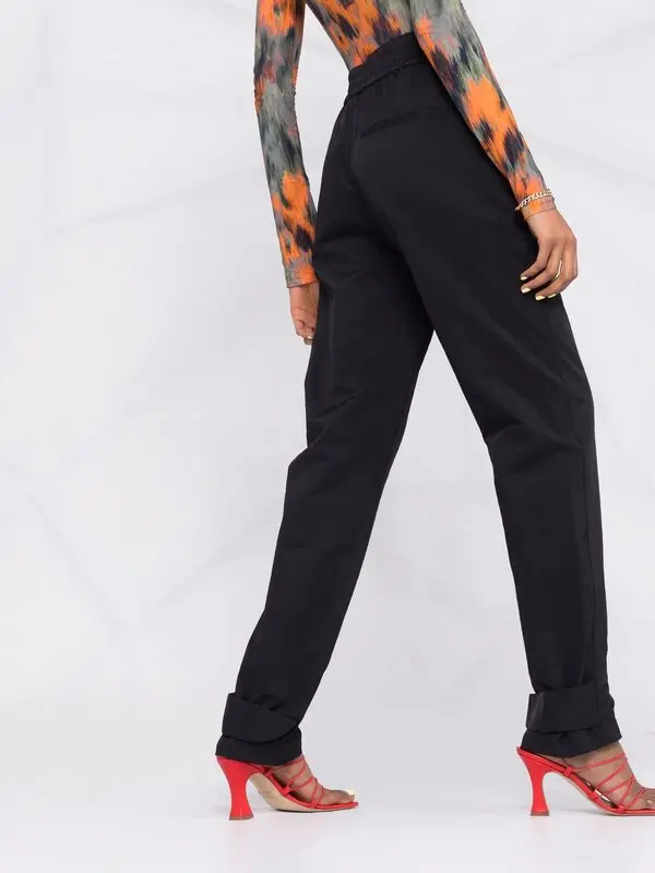 Off-White Ankle-strap Straight-leg Trousers