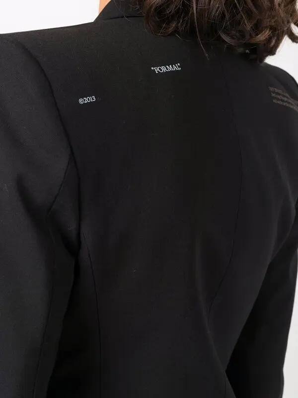 Off-White Text-print Tailored Blazer