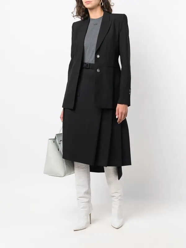 Off-White Text-print Tailored Blazer