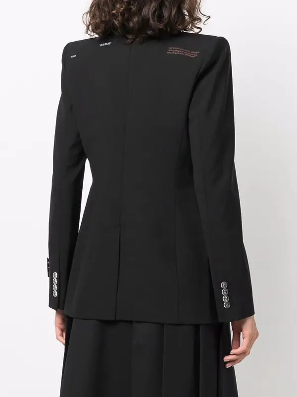 Off-White Text-print Tailored Blazer