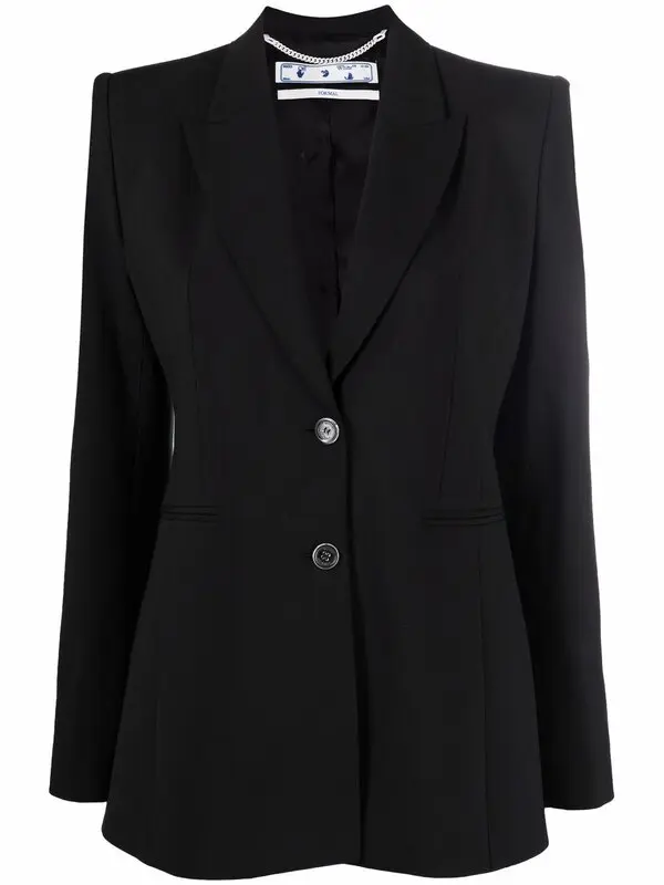 Off-White Text-print Tailored Blazer