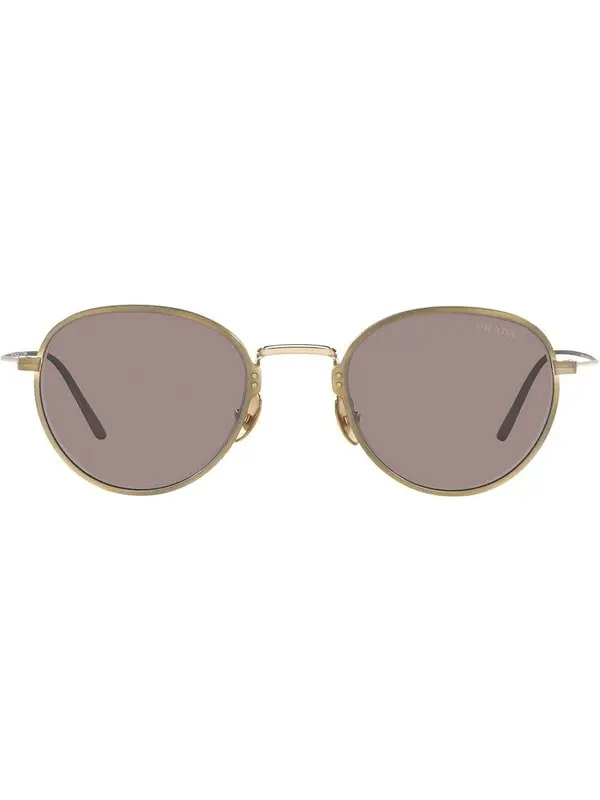 Prada Frameless Round-frame Sunglasses - Gold