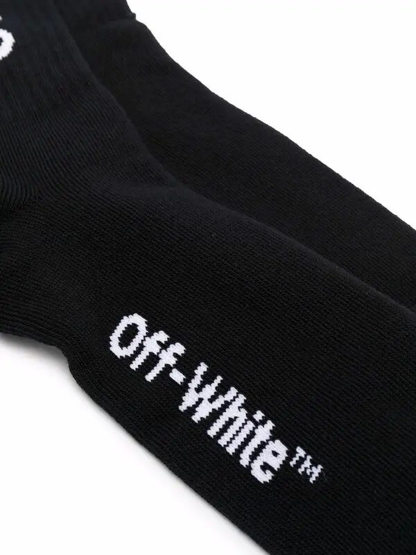 Off-White Diag-stripe Mid-length Socks