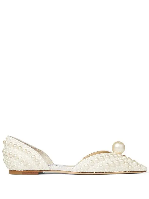 JIMMY CHOO Sabine Embellished Ballet Flats
