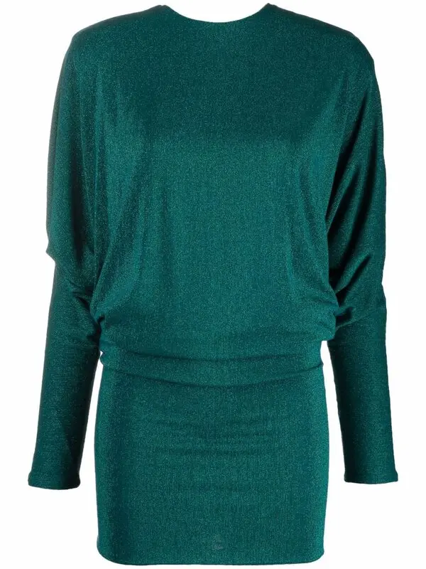 Alexandre Vauthier Wide-shoulder Knitted Dress - Green