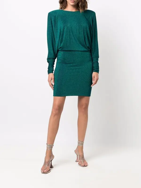 Alexandre Vauthier Wide-shoulder Knitted Dress - Green