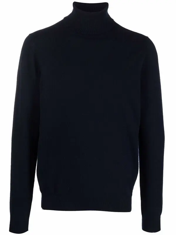 Malo Roll-neck Jumper - Blue