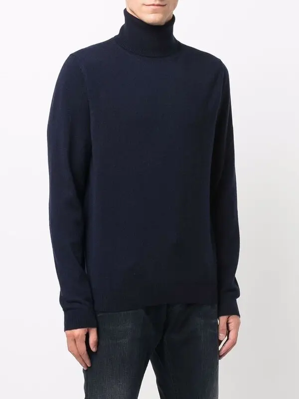 Malo Roll-neck Jumper - Blue