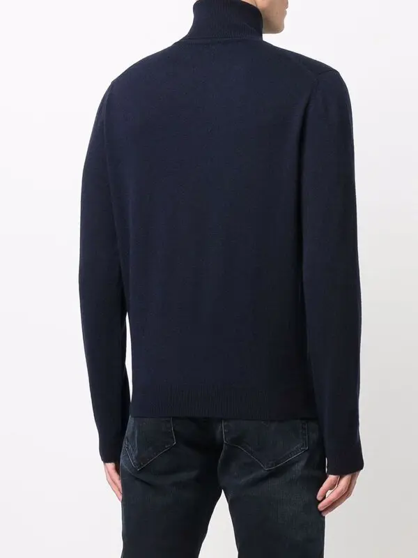 Malo Roll-neck Jumper - Blue
