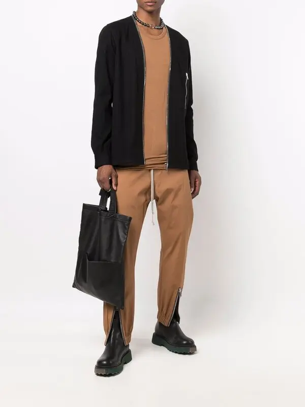 Rick Owens V-neck Zip-up Shirt