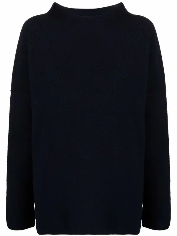 DANIELA GREGIS Wool Mock-neck Sweater - Blue