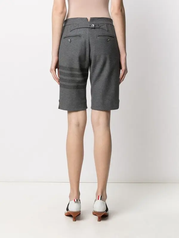 Thom Browne 4-bar Stripe Twill Shorts - Grey