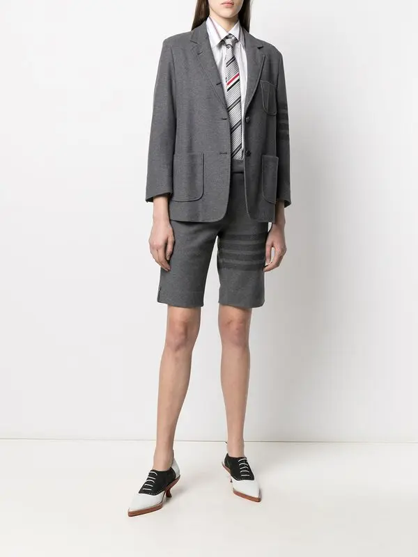 Thom Browne 4-bar Stripe Twill Shorts - Grey