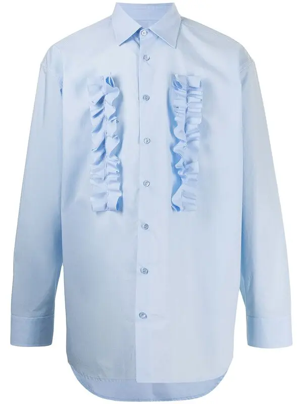 Raf Simons Ruffle-detail Long-sleeve Shirt