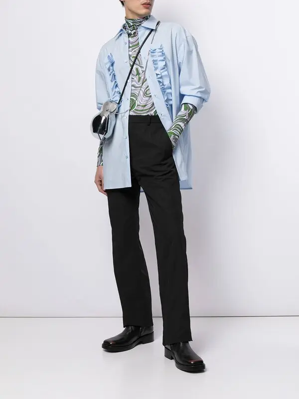 Raf Simons Ruffle-detail Long-sleeve Shirt