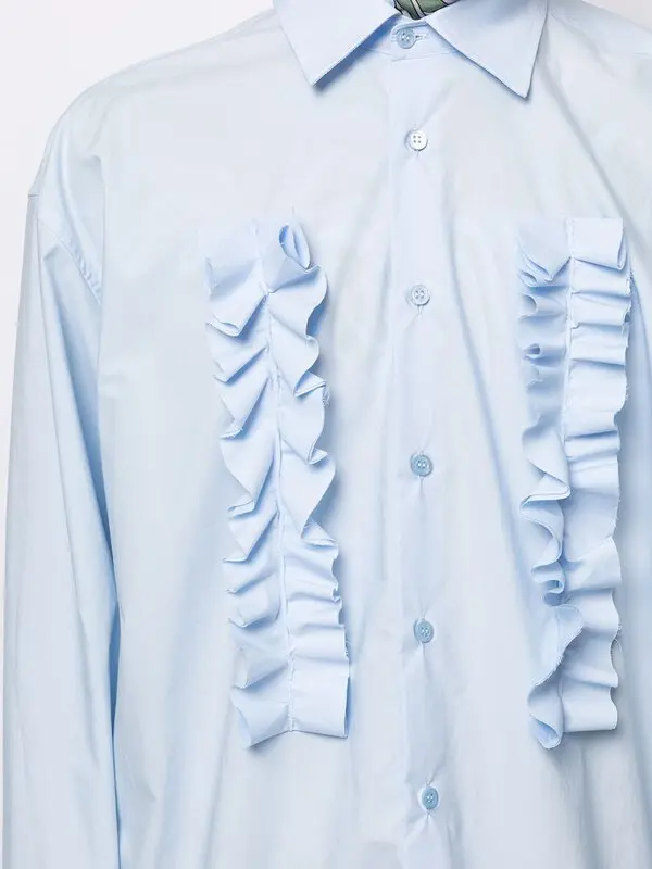 Raf Simons Ruffle-detail Long-sleeve Shirt