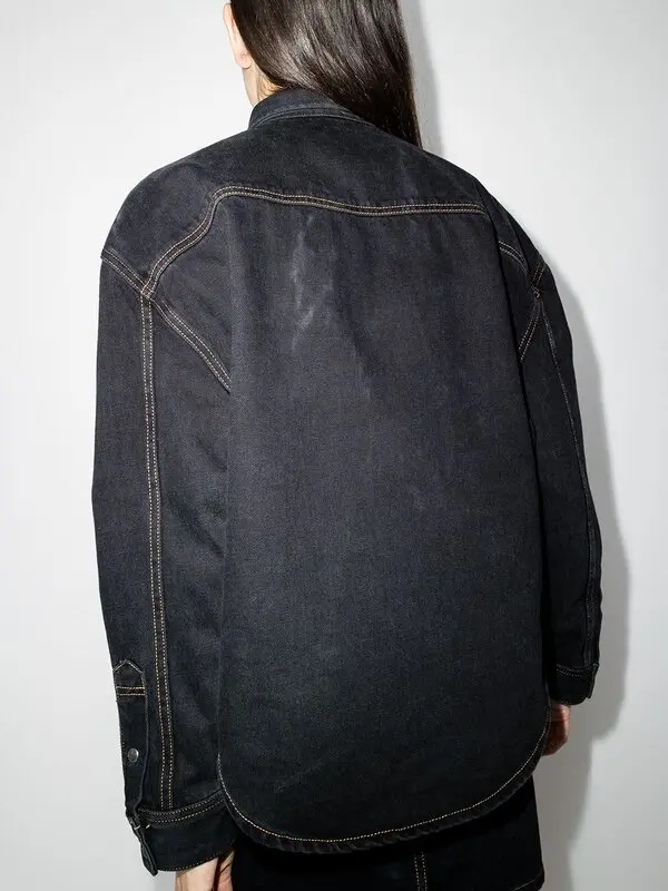 Wardrobe.NYC Oversized Denim Jacket - Black