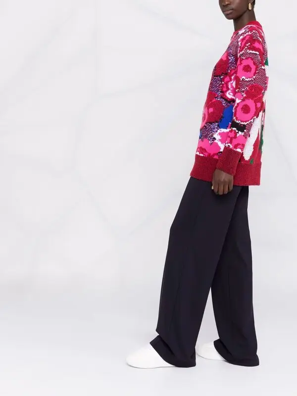 Stella McCartney Patterned Intarsia-knit Jumper - Pink