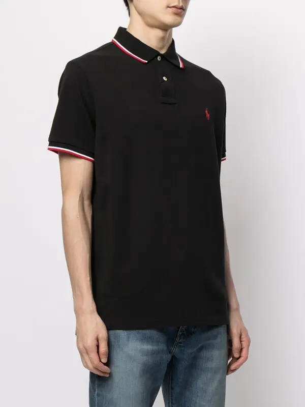 Polo Ralph Lauren Logo-embroidered Polo Shirt - Black