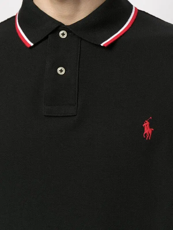 Polo Ralph Lauren Logo-embroidered Polo Shirt - Black