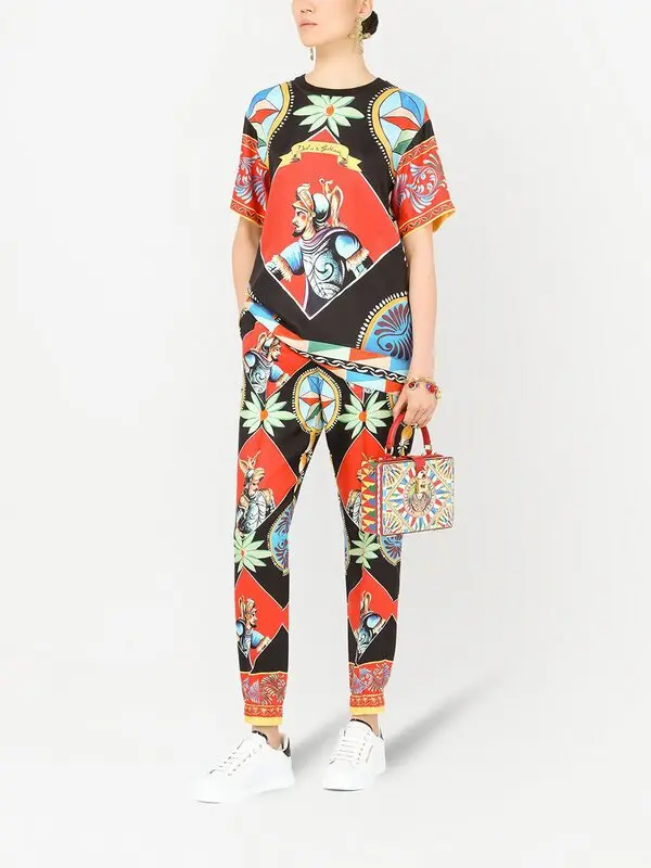 Dolce & Gabbana Carretto-print Track Pants