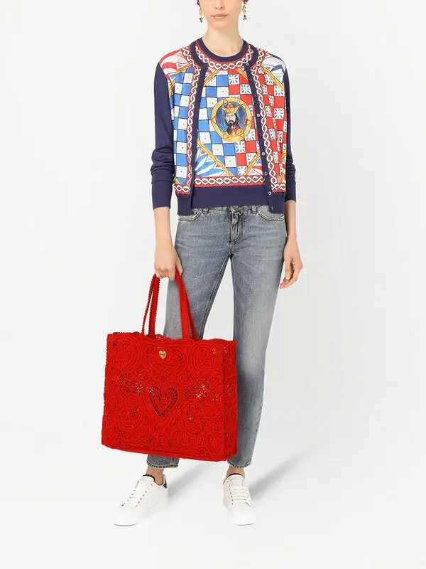 Dolce & Gabbana Carretto-print Silk Vest - Blue