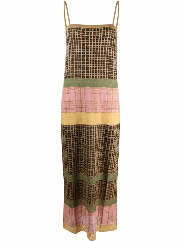 Missoni Colour-Block Knitted Dress In Gold - 40% Off | Editorialist