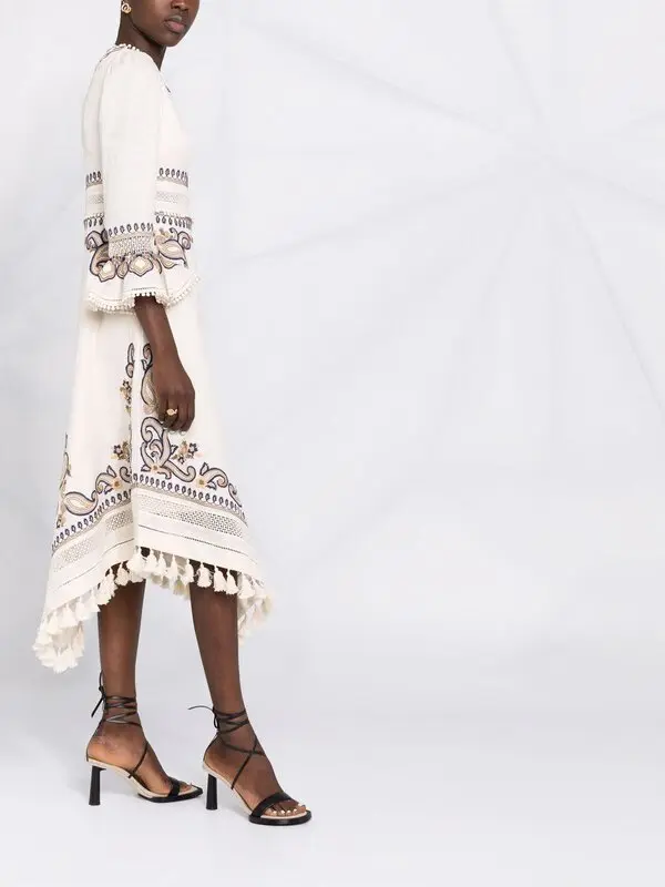 sachin and babi light blue dress White embroidered lace midi dress H&M S (4-6) main image 1