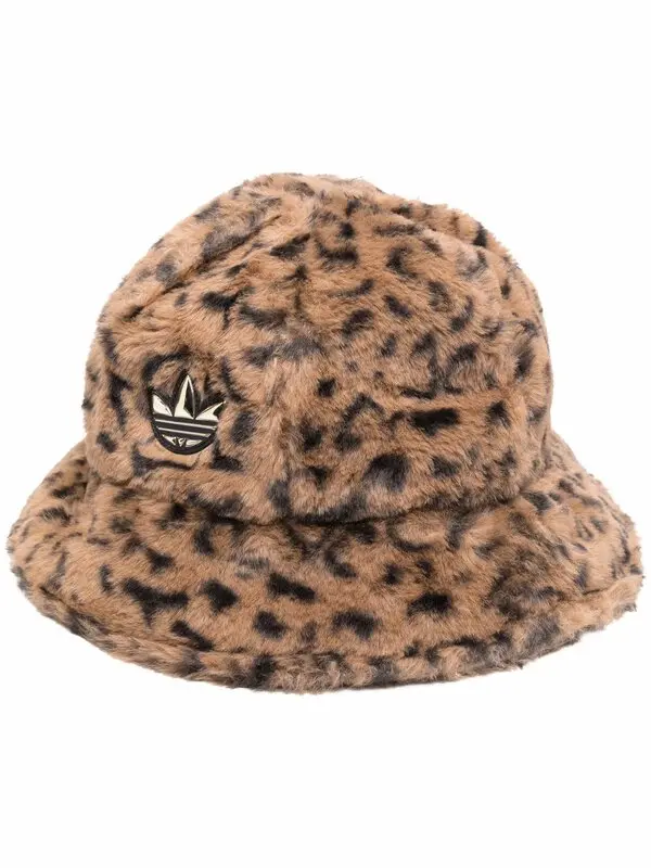 Adidas Leopard-print Faux-fur Bucket Hat