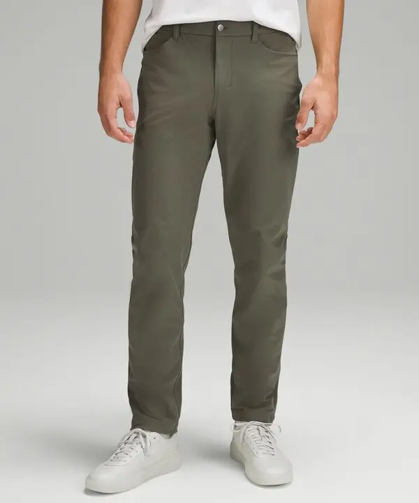 Lululemon Abc Classic-fit Five Pocket Pant 34l - Army Green