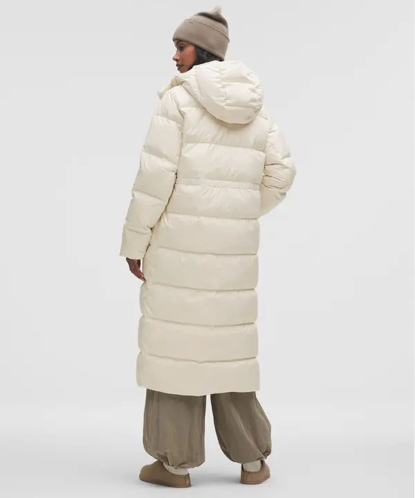 Lululemon Wunder Puff Long Jacket 600-down-fill - Light Ivory