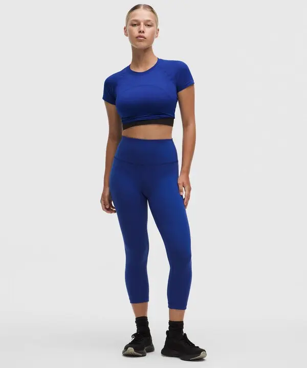 Lululemon Wunder Train High-rise Crop 21 - Clubhouse Blue