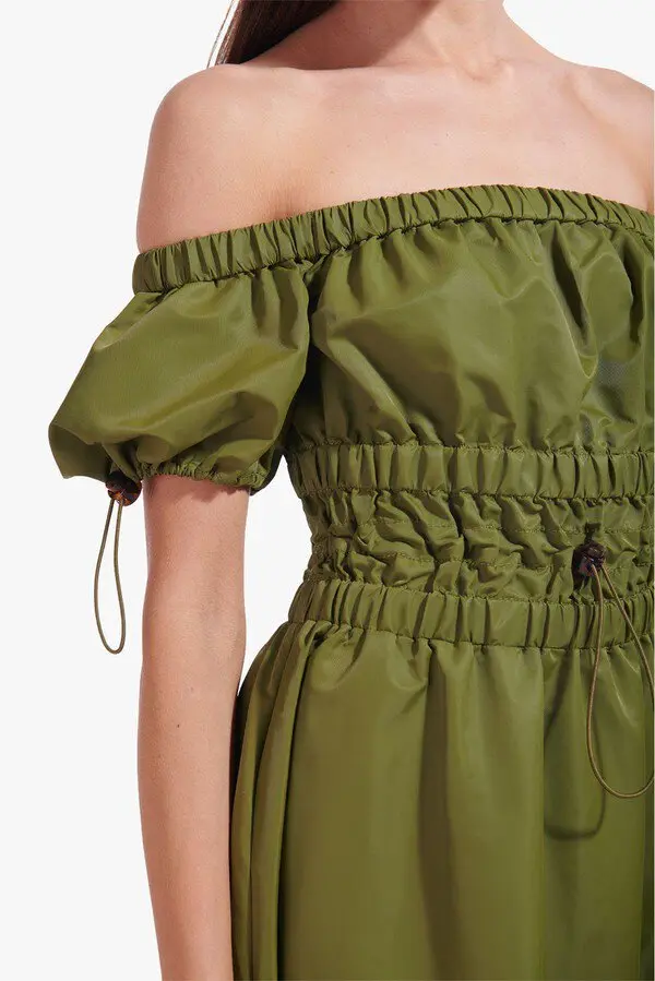 open lace back dress STAUD ORO LINEN DRESS PALO VERDE main image 1