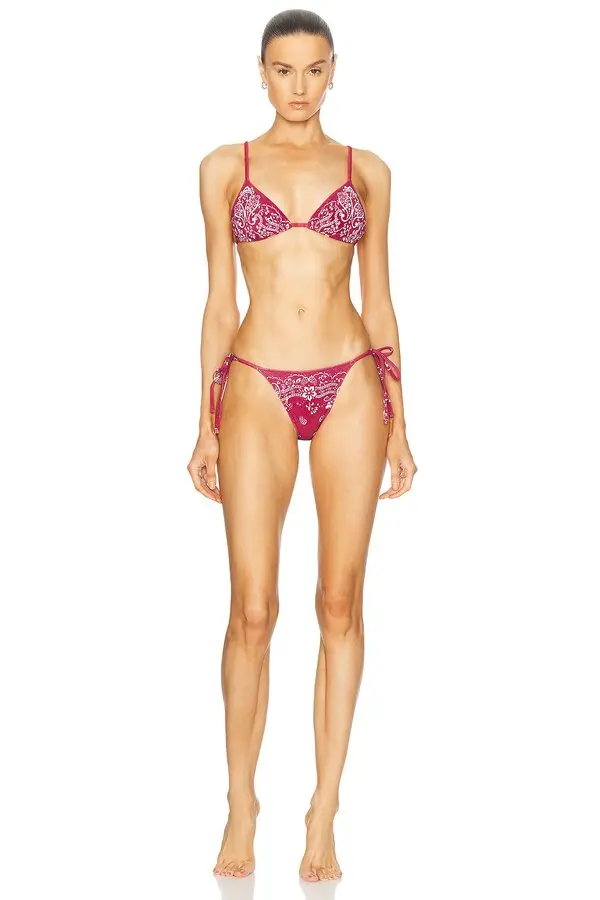 Tropic Of C Praia Bikini Bottom Hibiscus Bandana 34% Off