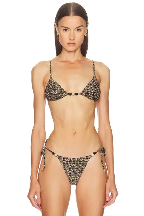 TROPIC OF C Equator Bikini Top - Bamba Black
