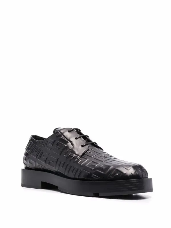 Givenchy 4g-motif Leather Derby Shoes